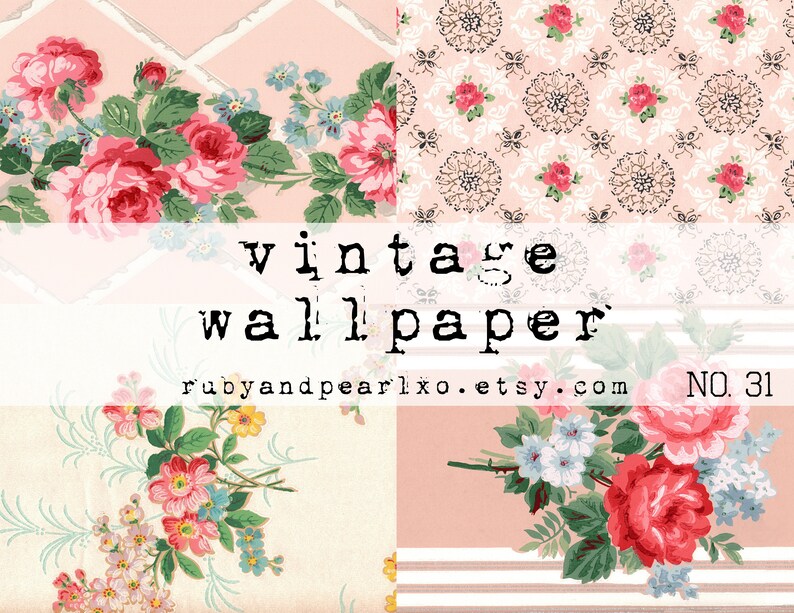 No. 31 Vintage / Antique Wallpaper Printables - Digital Download ...