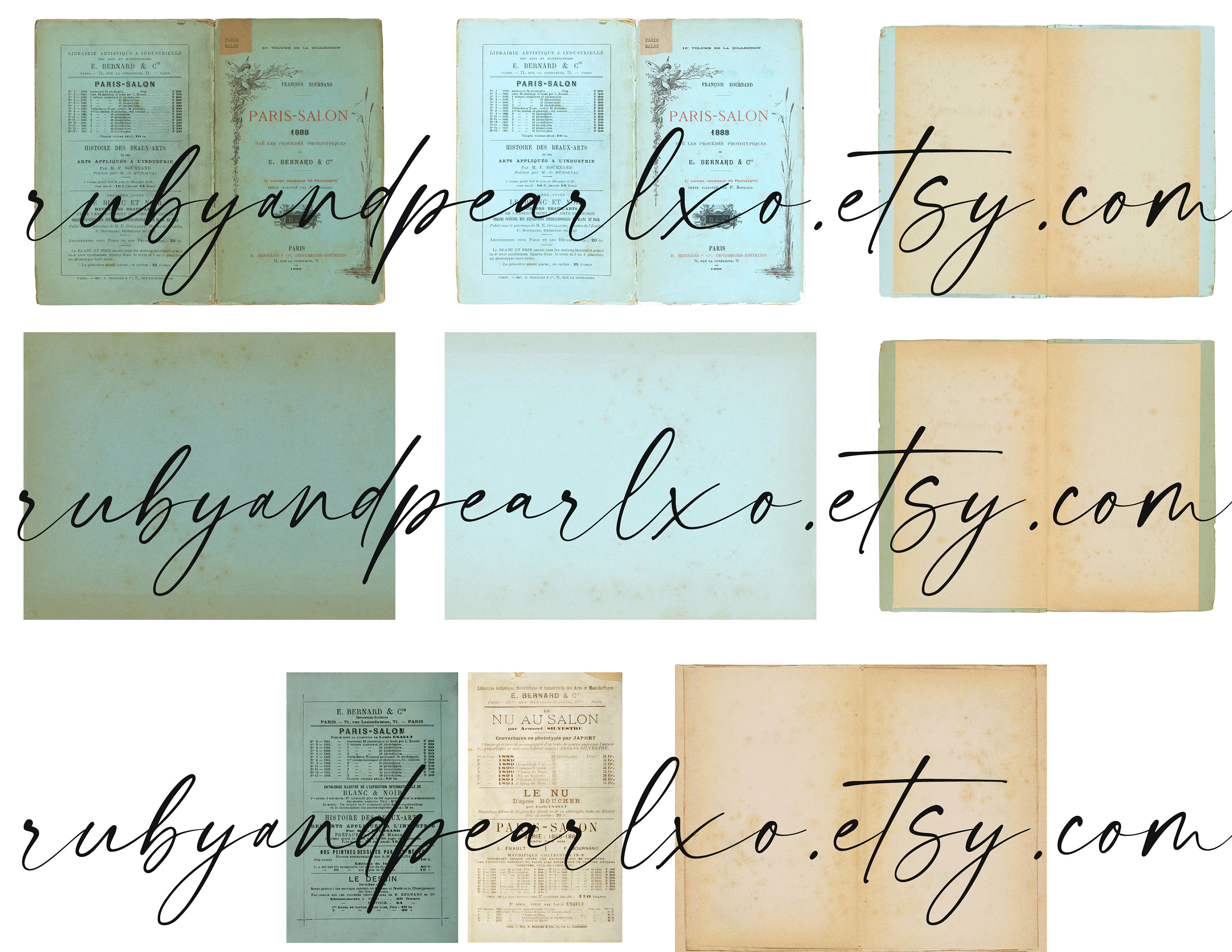 Paris Salon Vintage French Document Set- Digital Download - Antique ...