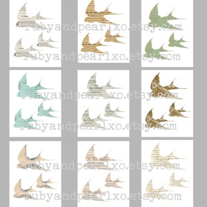 Barn Swallow Bird Cut Outs - Printable Collection - Digital Download ...