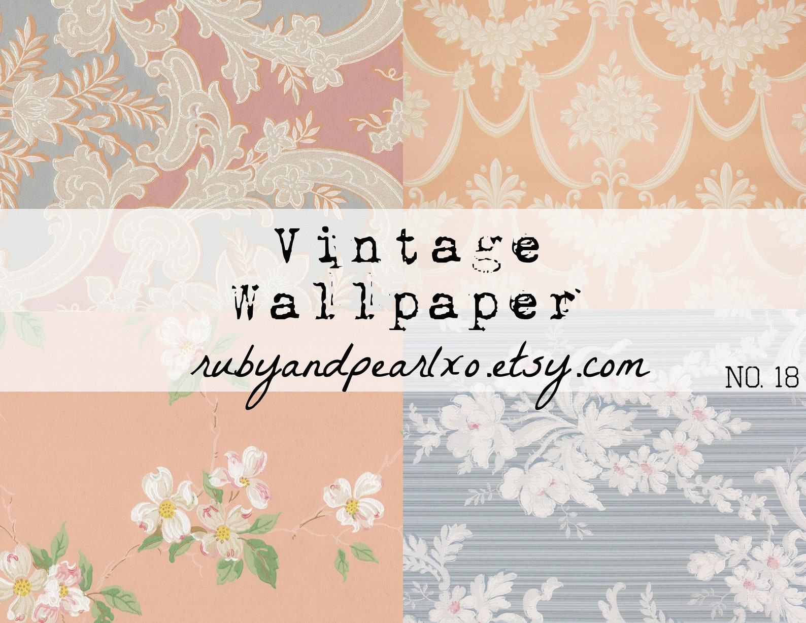 No. 18 Vintage / Antique Wallpaper Printables Digital | Etsy