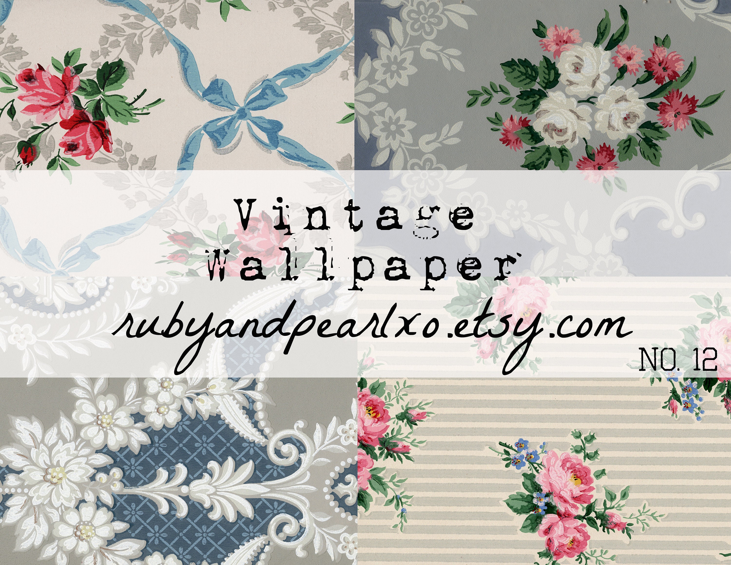 No. 12 Vintage / Antique Wallpaper Printables Digital - Etsy