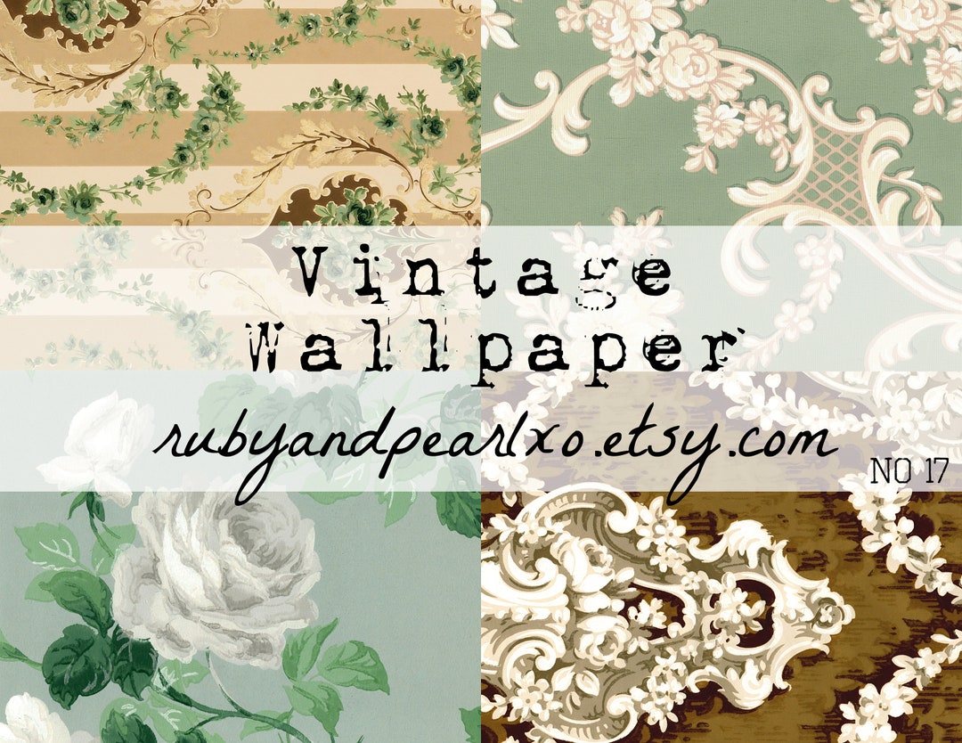 No. 17 Vintage / Antique Wallpaper Printables - Digital Download ...