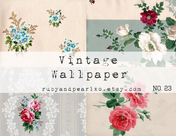 No. 23 Vintage / Antique Wallpaper Printables Digital - Etsy