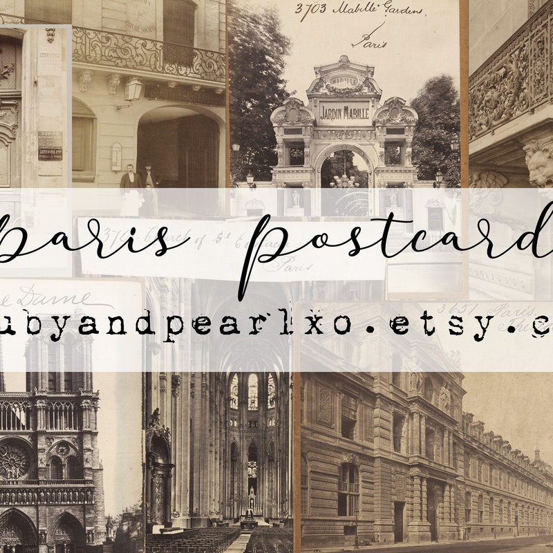 Paris Postcards - Etsy