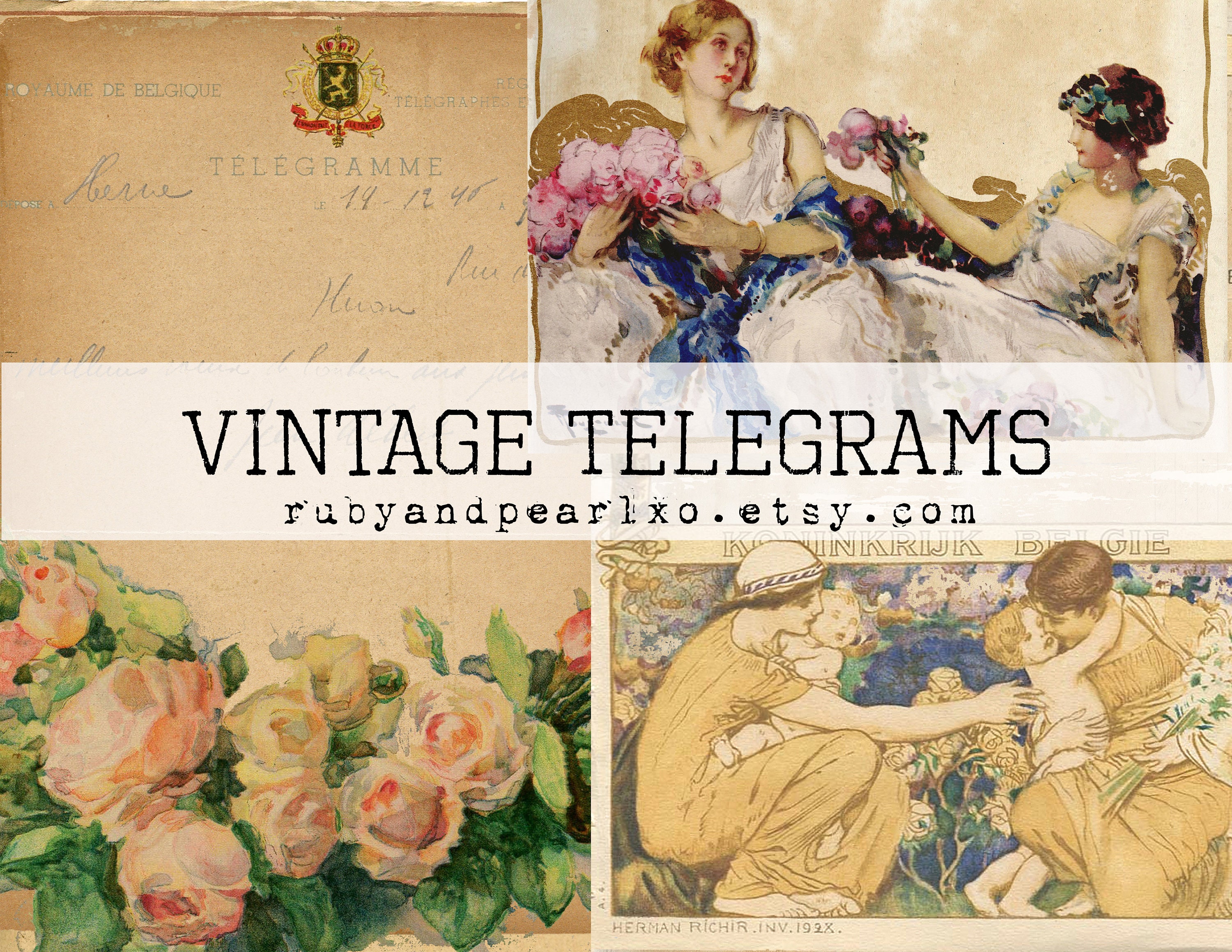 Vintage Telegrams Digital Download Antique Papers - Etsy