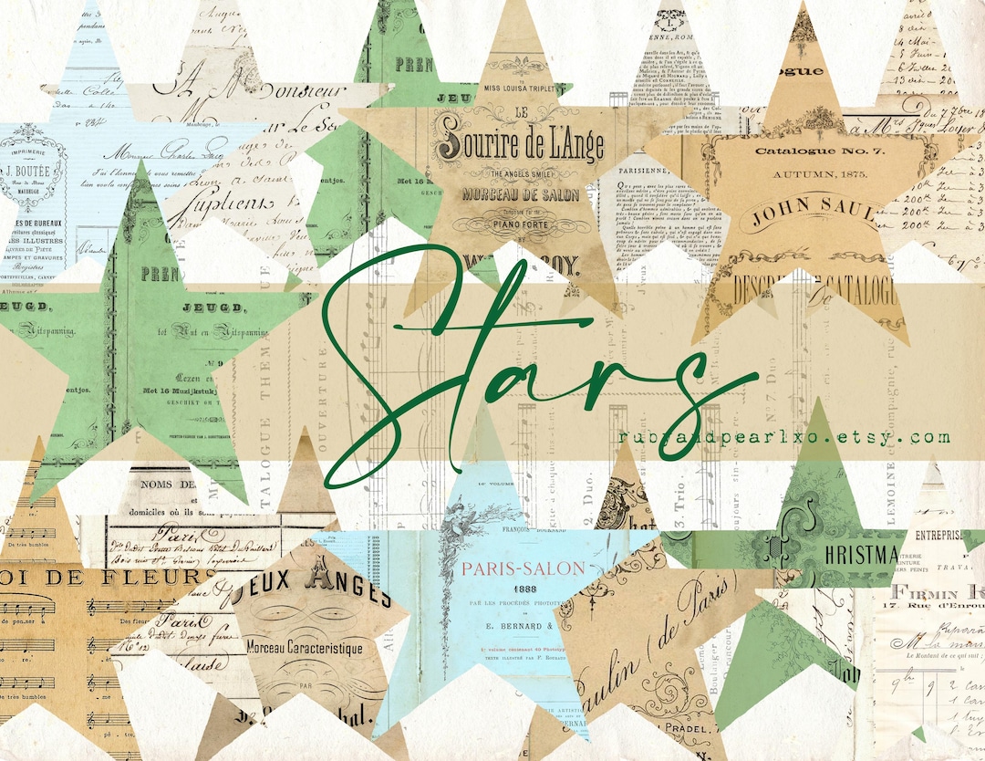 Stars Stars Stars! - Vintage Printable Collection - Digital Download ...