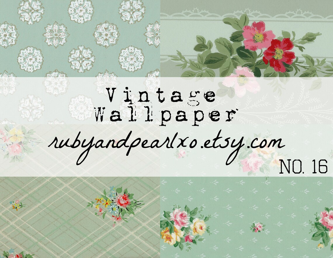 No. 16 Vintage / Antique Wallpaper Printables Digital - Etsy