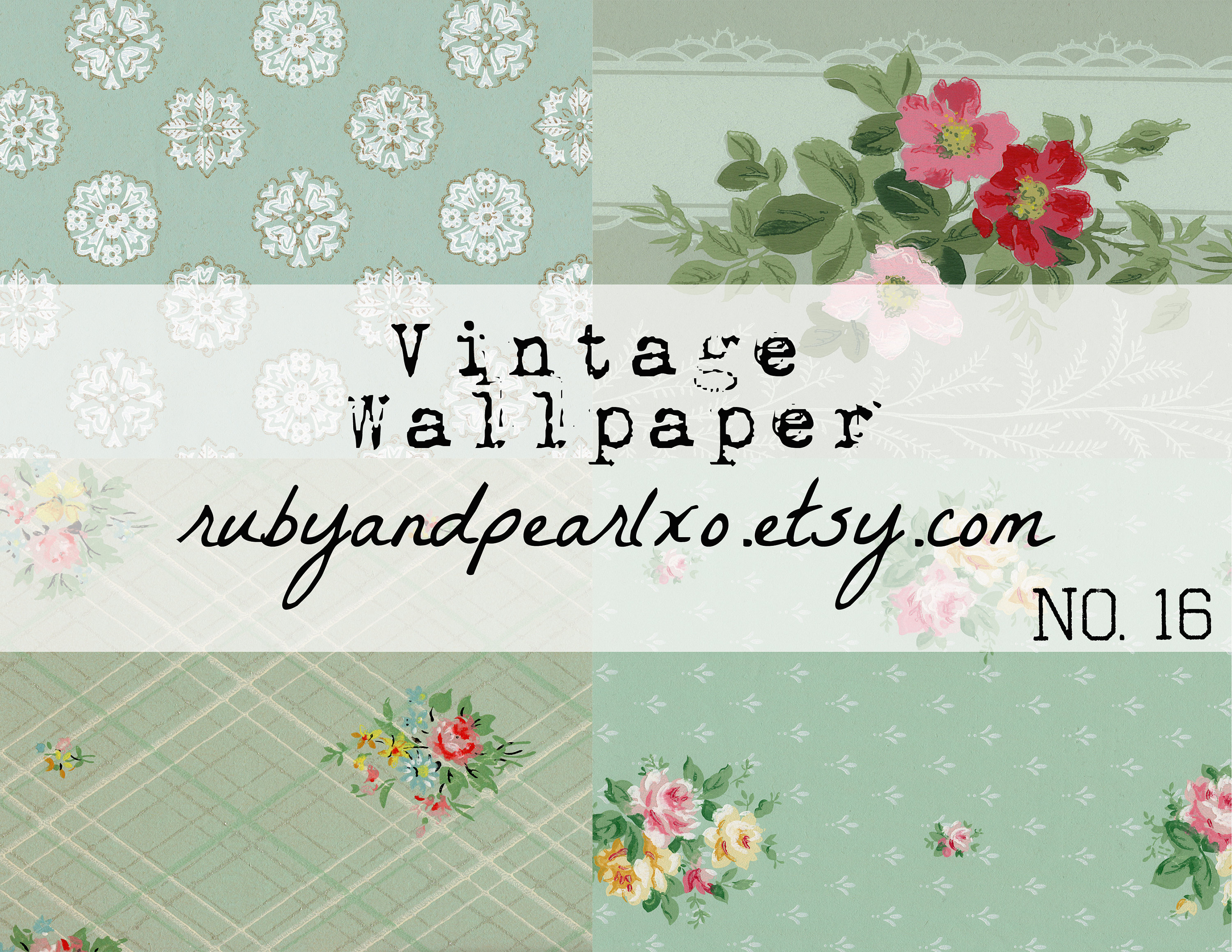 No. 16 Vintage / Antique Wallpaper Printables - Digital Download ...