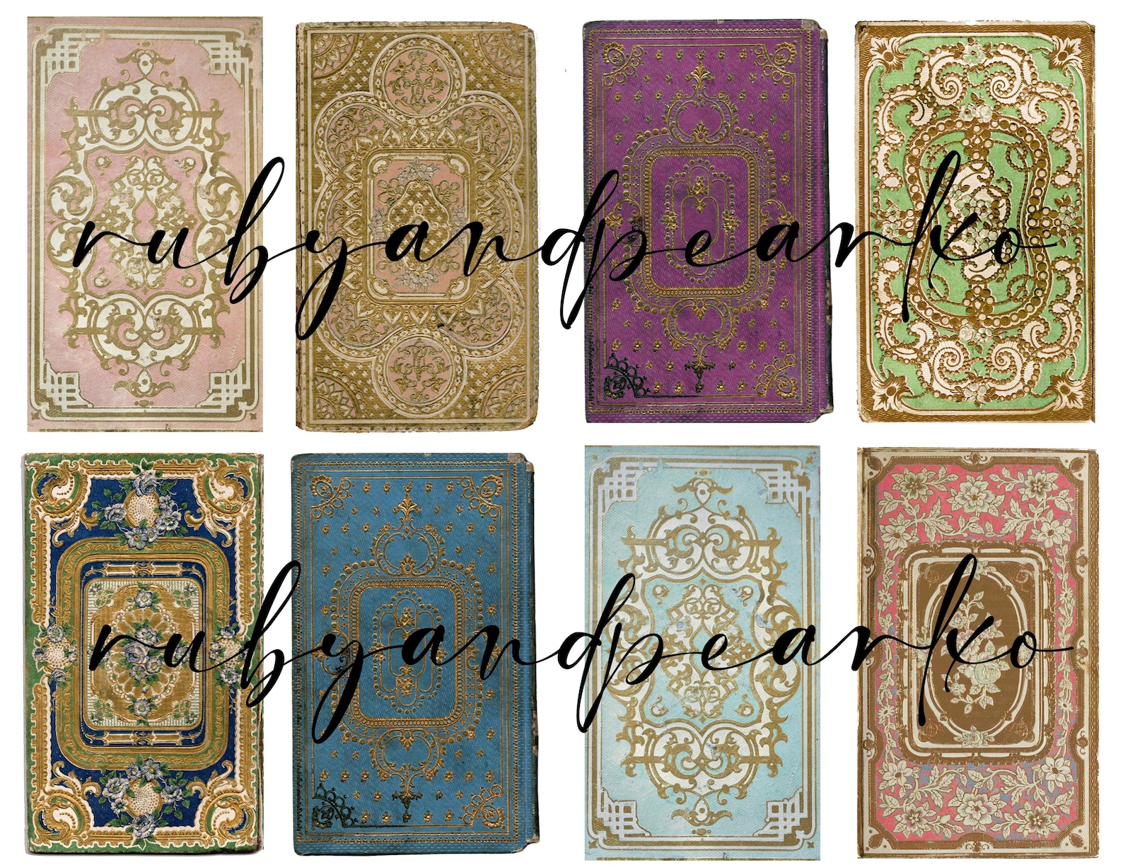 Fancy Book Covers- Vintage Printable Collection - Digital Download ...