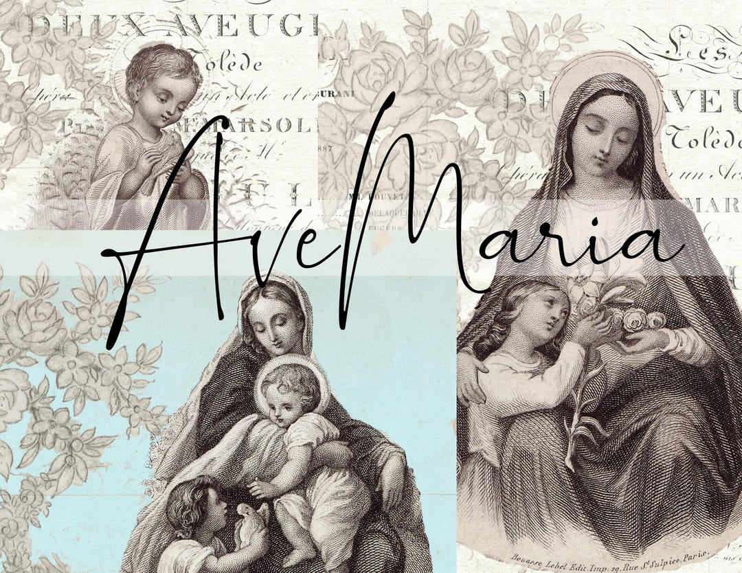 Ave Maria - Vintage Printable Collection - Digital Download - Antique ...