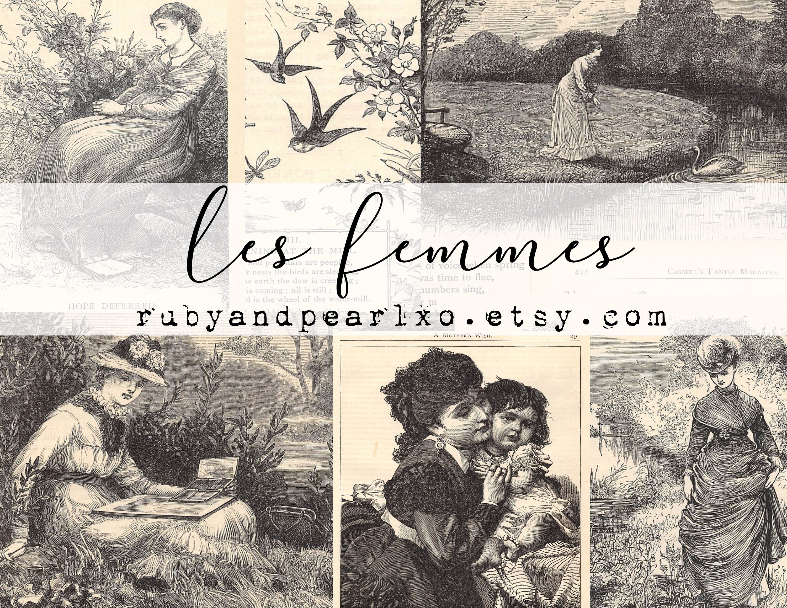 Les Femmes Printable Collection Digital Images 45 Printable - Etsy