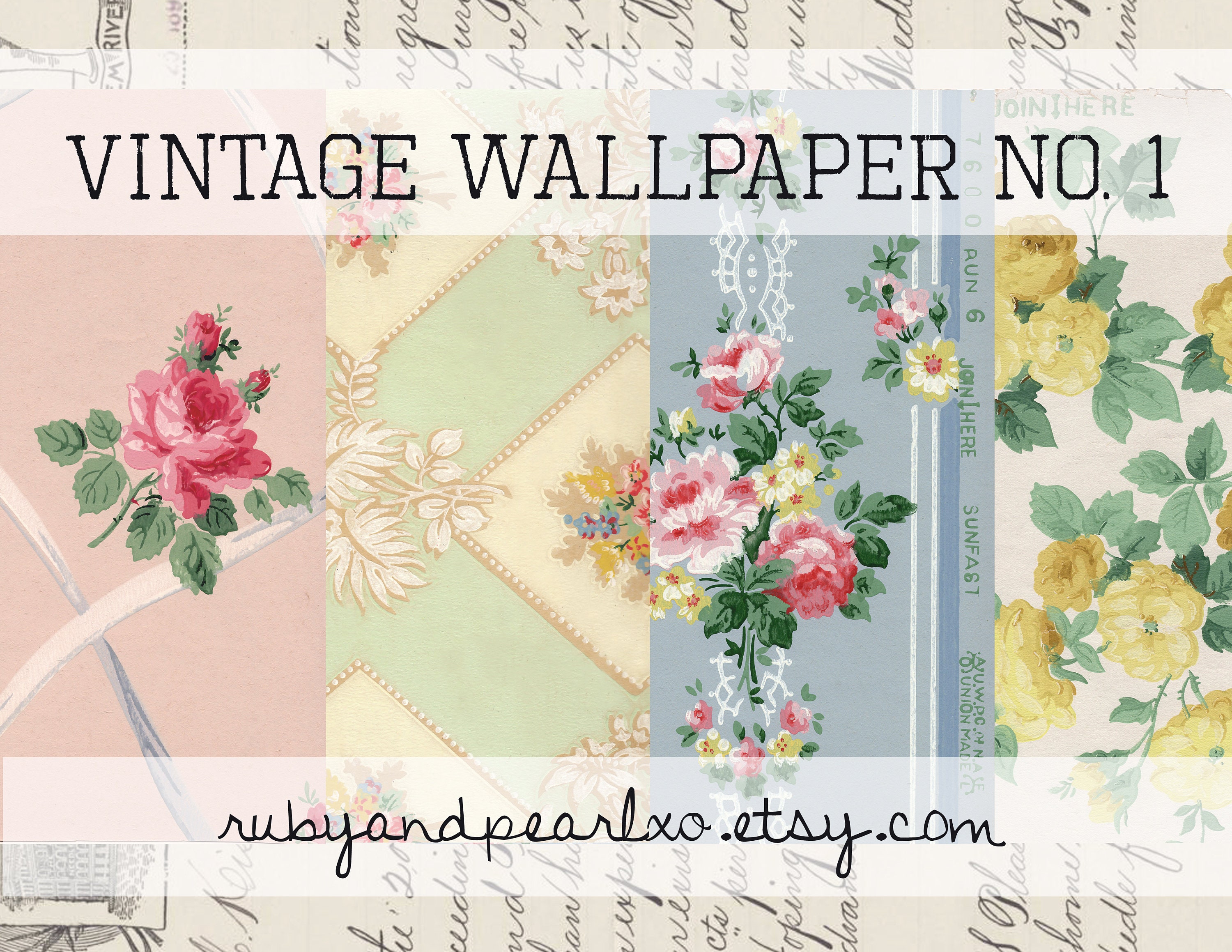 No. 1 Vintage / Antique Wallpaper Printables Digital - Etsy