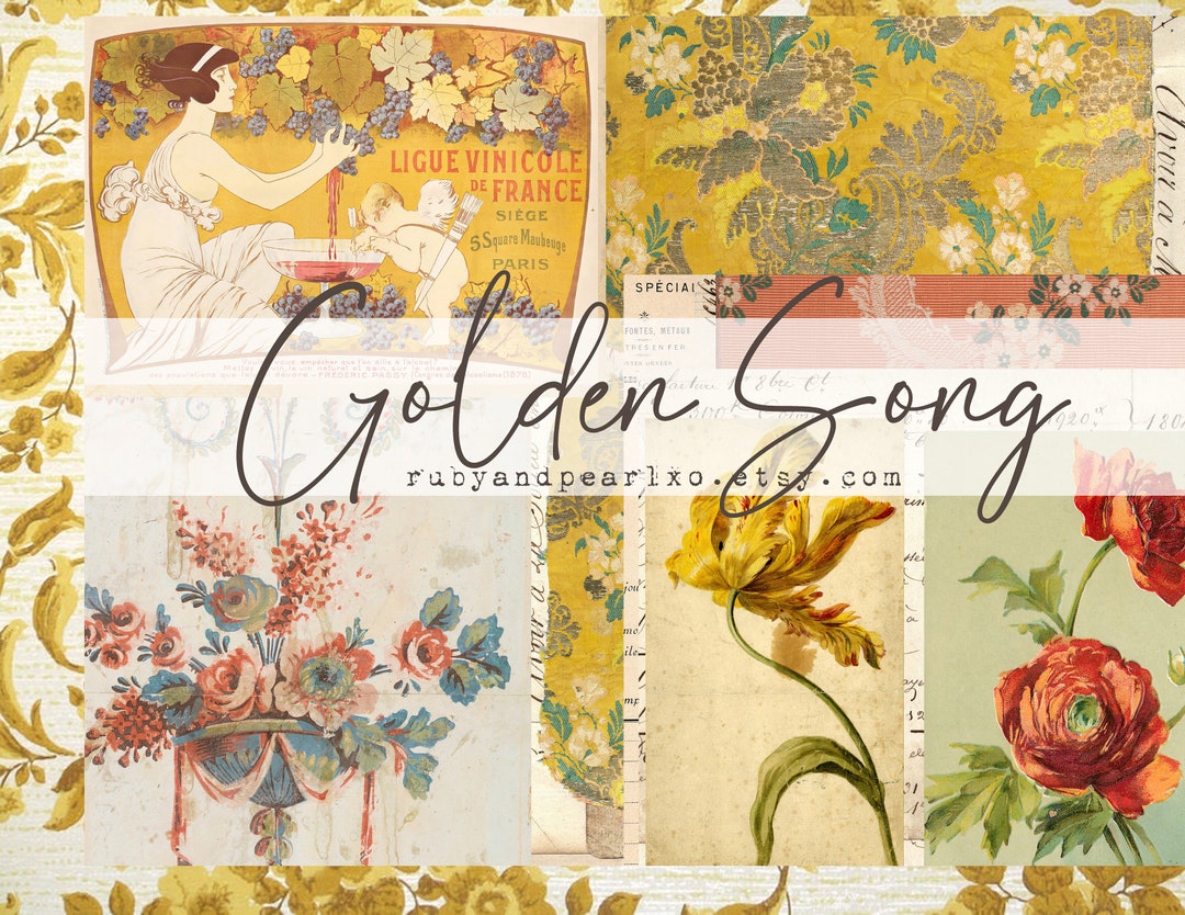Golden Song Vintage Printable Collection - Digital Download - Antique ...