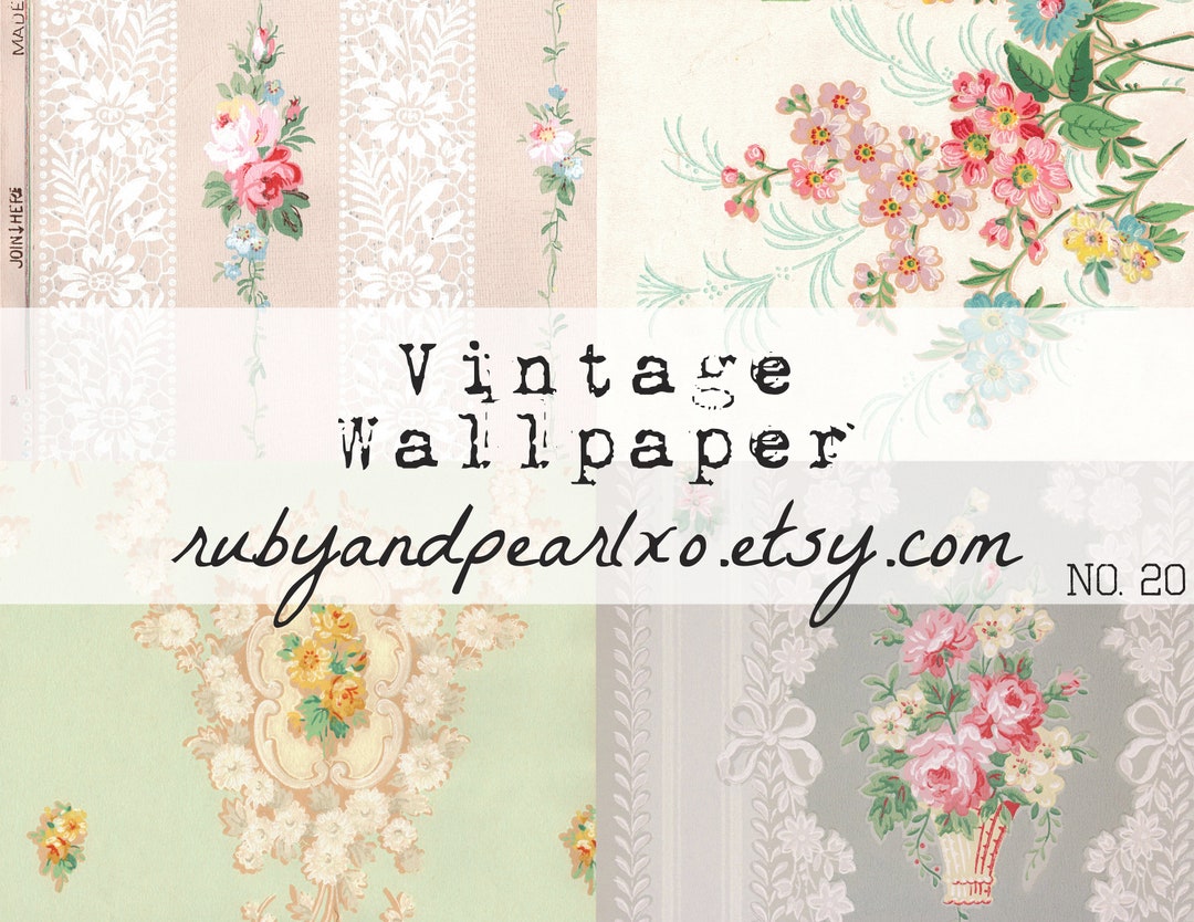 No. 20 Vintage / Antique Wallpaper Printables - Digital Download ...