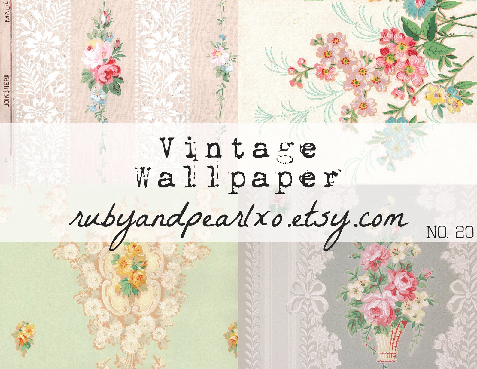 No. 20 Vintage / Antique Wallpaper Printables - Digital Download ...