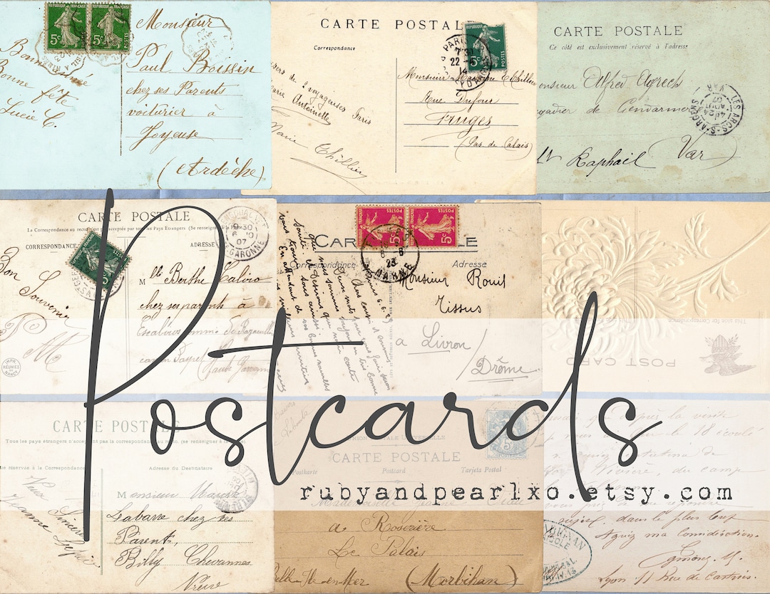 Postcards Vintage Collection - 24 Postcards- Digital Download - Antique ...
