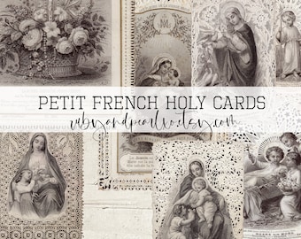 Vintage Prayer Card Collection 2 / Antique Holy Card Collection Digital ...