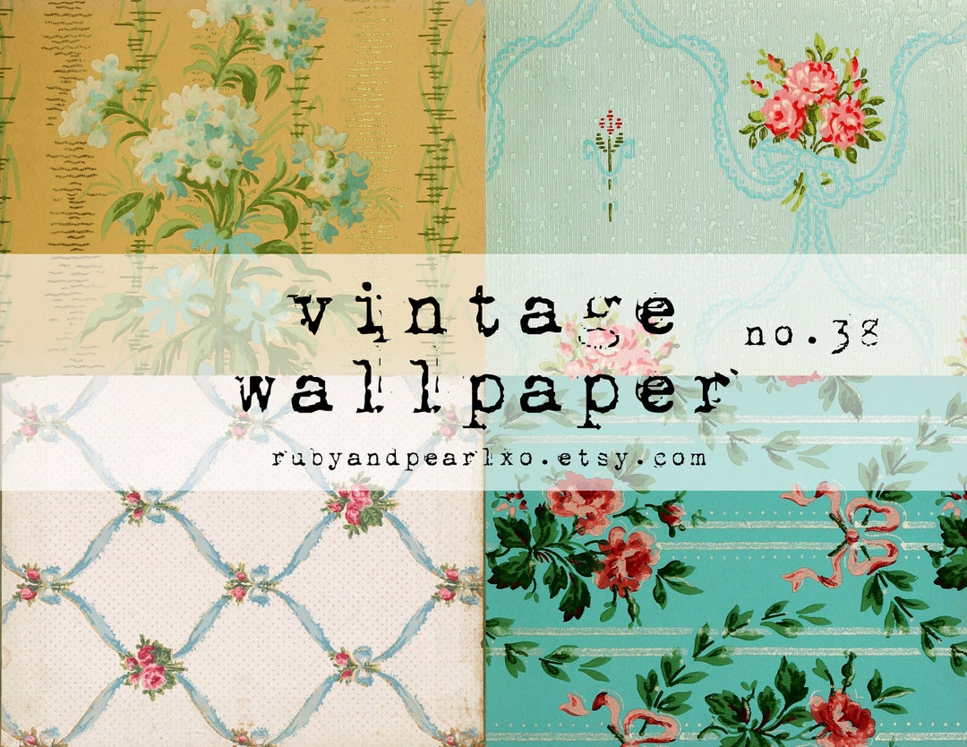 No. 38 Vintage / Antique Wallpaper Printables - Digital Download ...