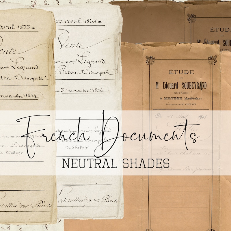Antique French Document - Etsy