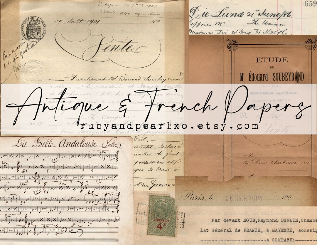 Antique & French Papers Collection - Digital Download - Antique Papers ...