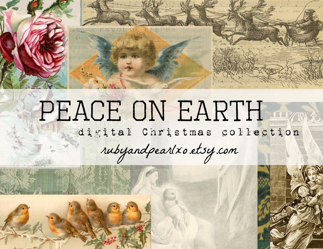 Peace on Earth Christmas Collection - Digital Download - Antique Papers ...