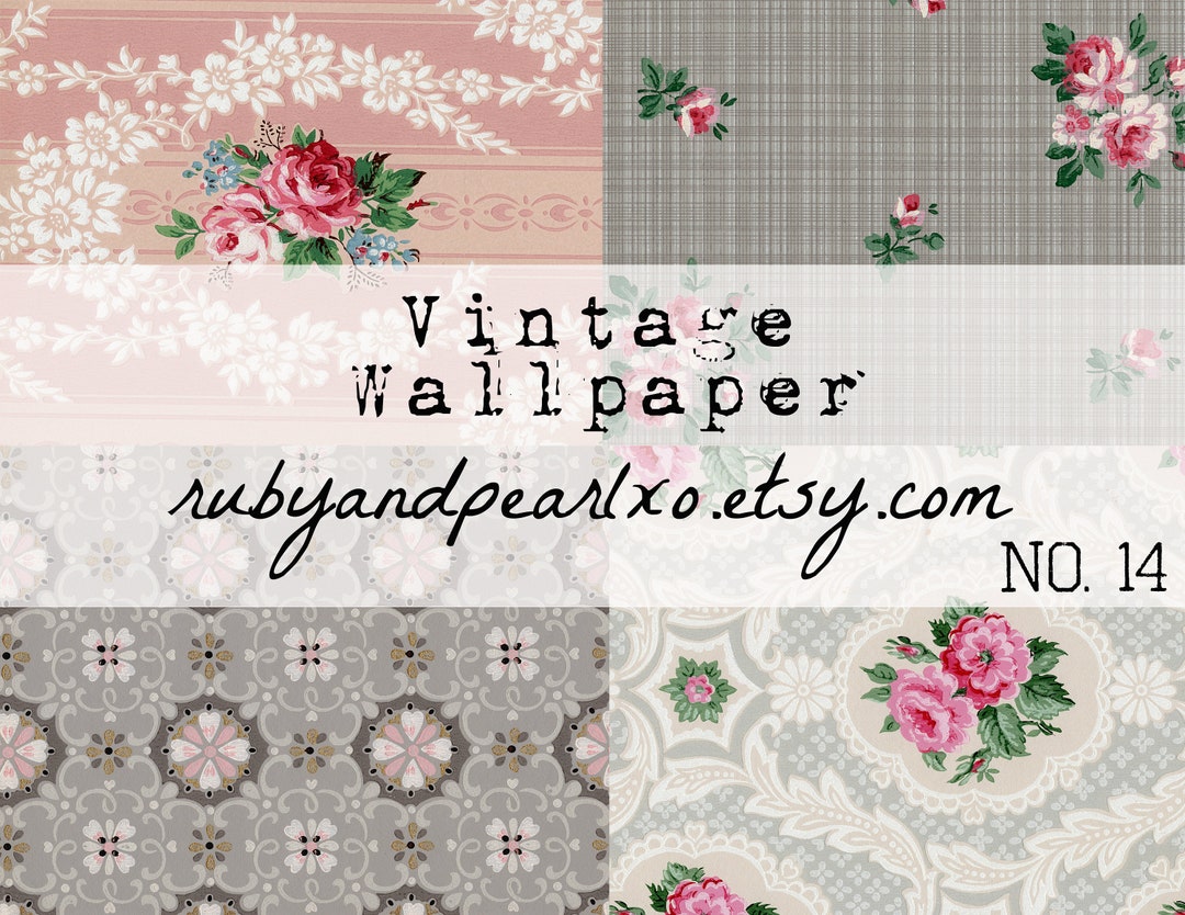 No. 14 Vintage / Antique Wallpaper Printables - Digital Download ...