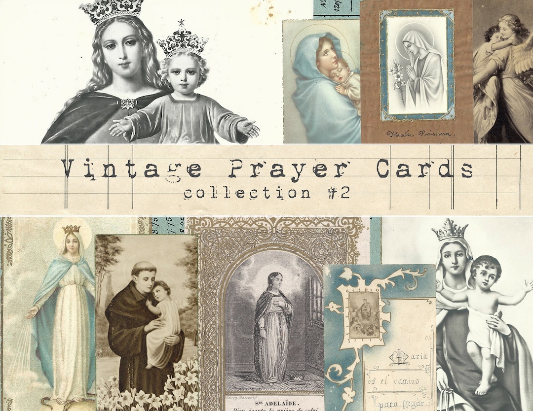 Vintage Prayer Card Collection #2 / Antique Holy Card Collection- Digital Download - 63 Cards ...