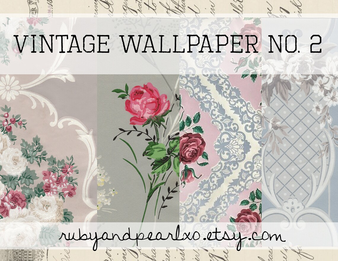 No. 2 Vintage / Antique Wallpaper Printables Digital - Etsy