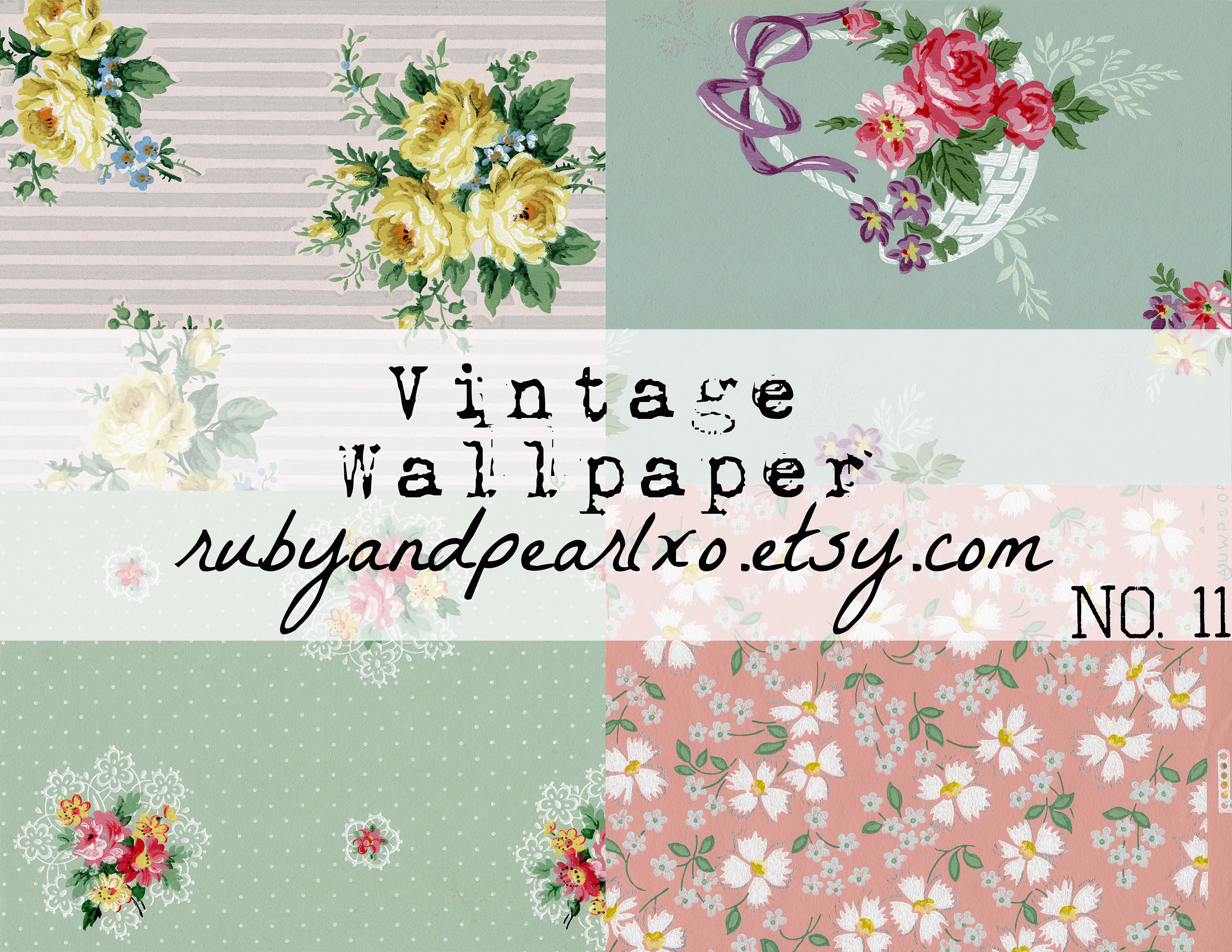 No. 11 Vintage / Antique Wallpaper Printables Digital | Etsy