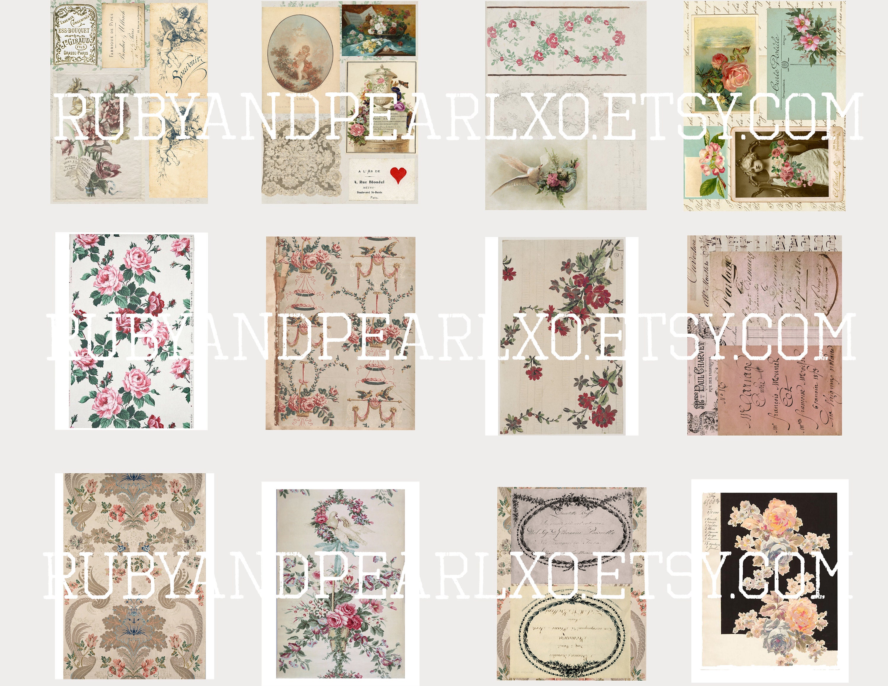 Vintage Romance Digital Download Antique Papers - Etsy