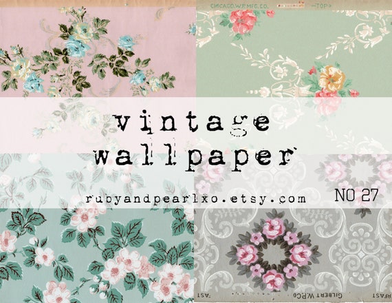 No. 27 Vintage / Antique Wallpaper Printables Digital | Etsy