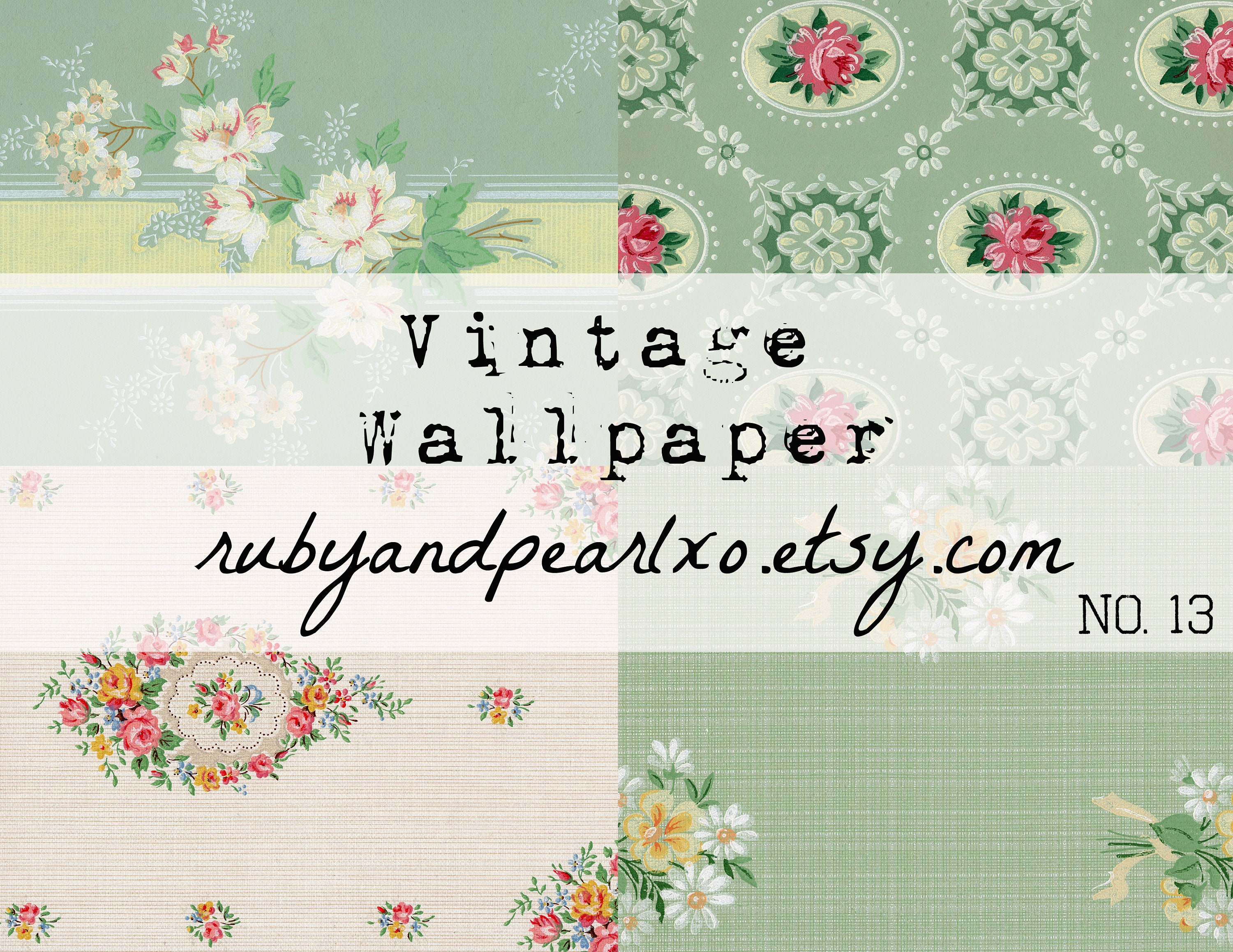 No. 13 Vintage / Antique Wallpaper Printables Digital - Etsy