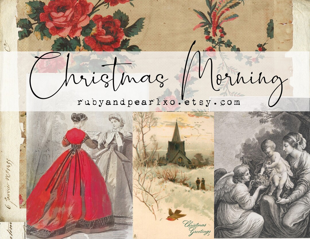 Christmas Morning Vintage Printable Collection - Digital Download ...