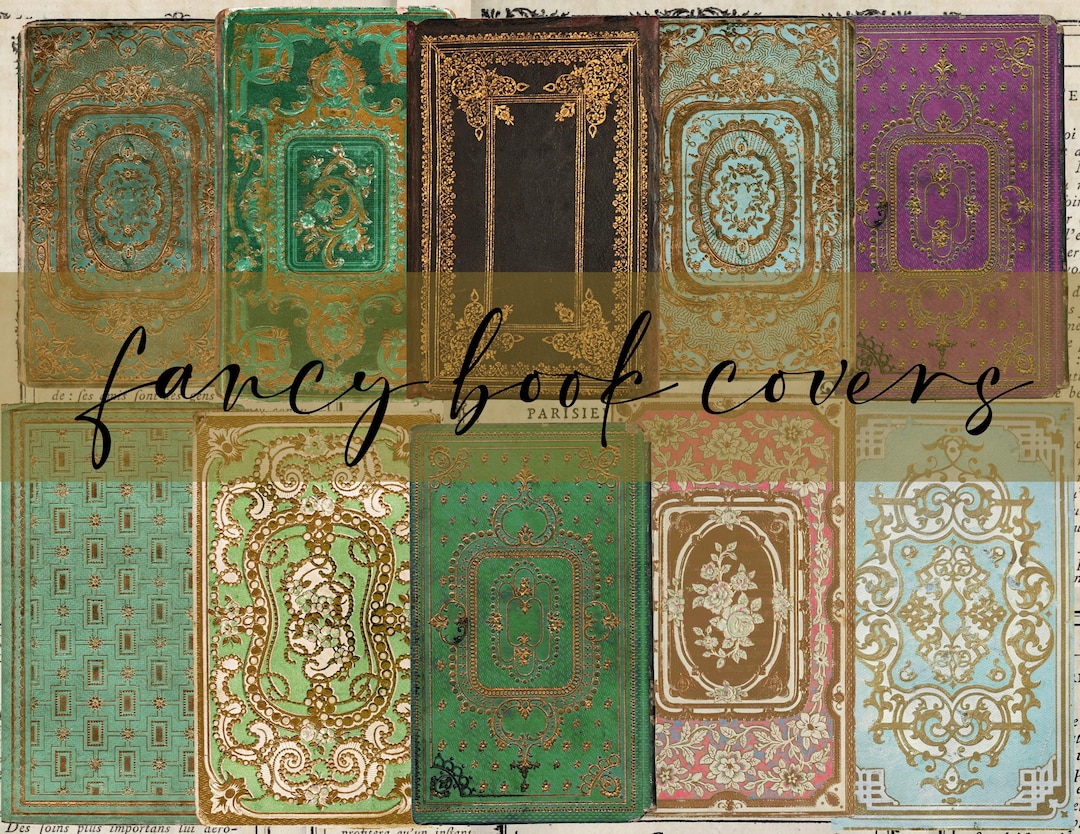 Fancy Book Covers- Vintage Printable Collection - Digital Download ...