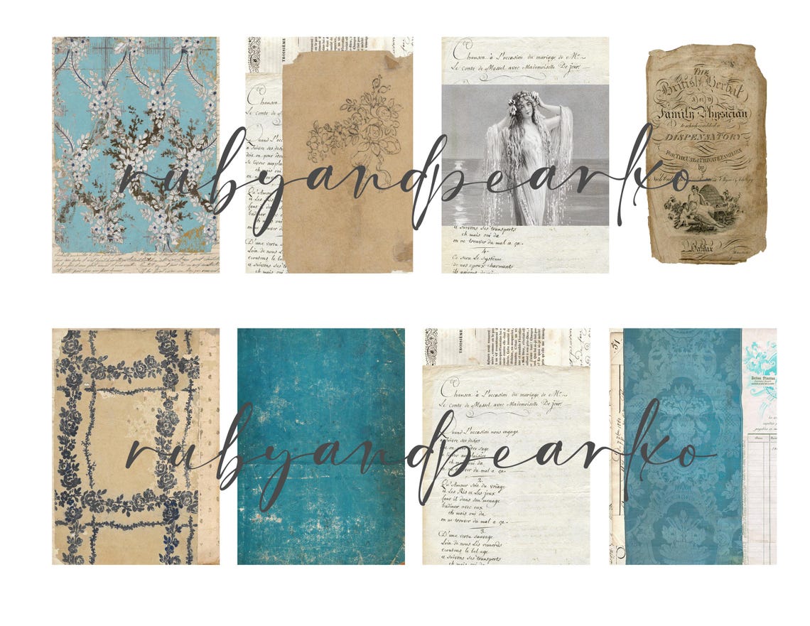 Bella Vintage Printable Collection - Digital Download - Antique Papers ...