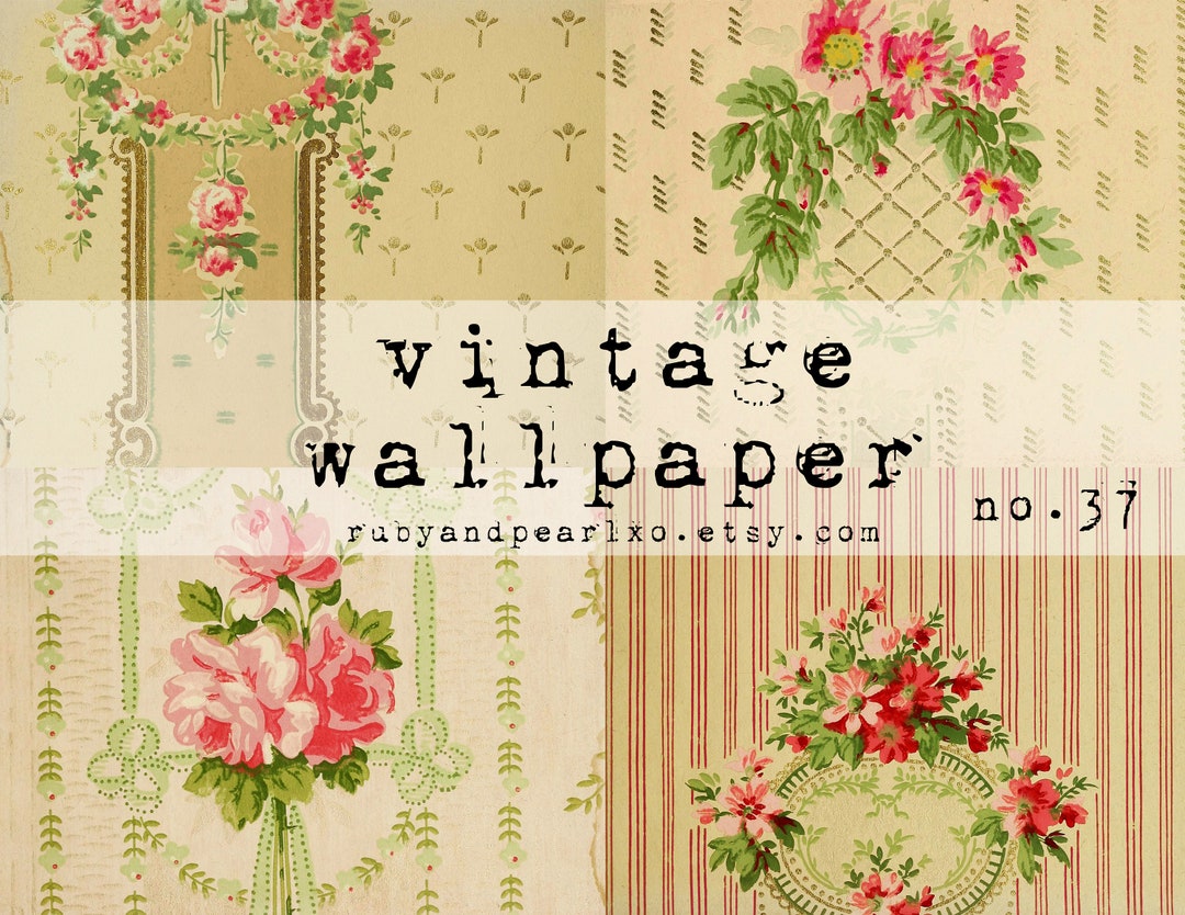 No. 37 Vintage / Antique Wallpaper Printables - Digital Download ...