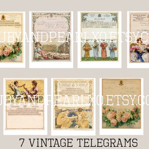 Vintage Telegrams - Digital Download - Antique Papers - Printables for ...