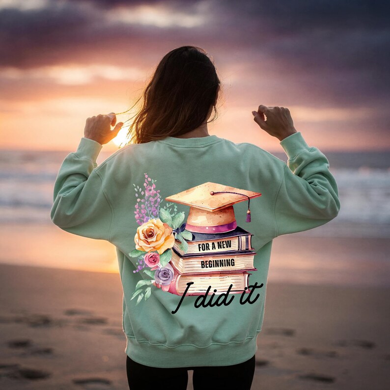 Floral Graduation Cap Design | "i Did It" New Beginning PNG (digital ...