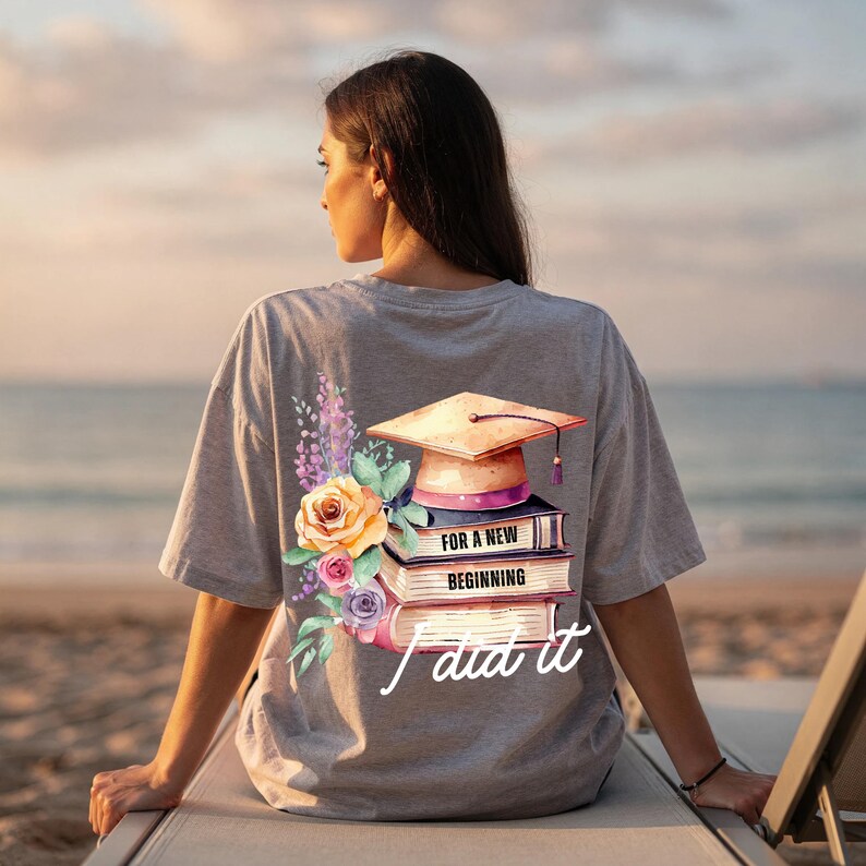 Floral Graduation Cap Design | "i Did It" New Beginning PNG (digital ...