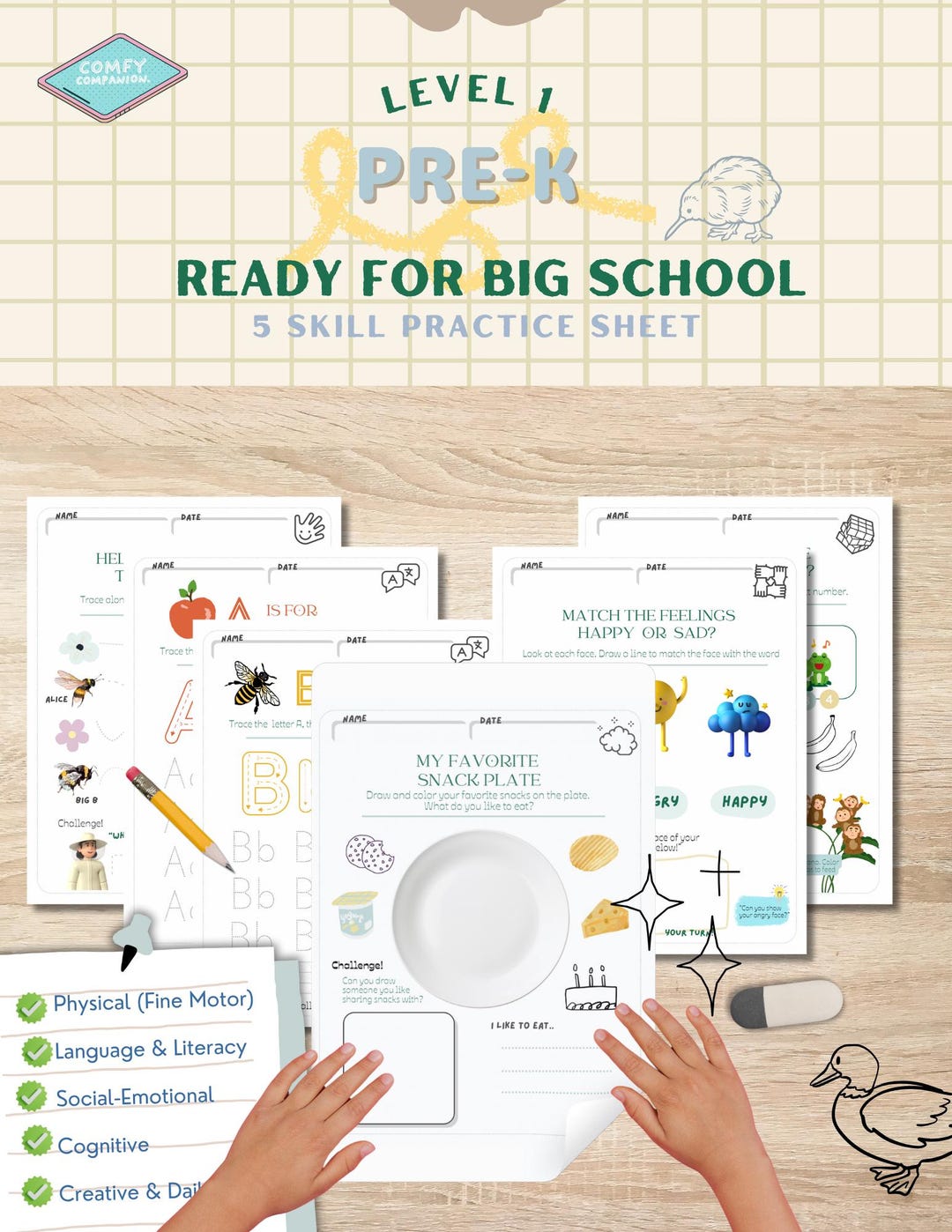 Pre-k Level 1 Worksheet Pack | NACYE Guide for Age 3-4 | Tracing ...