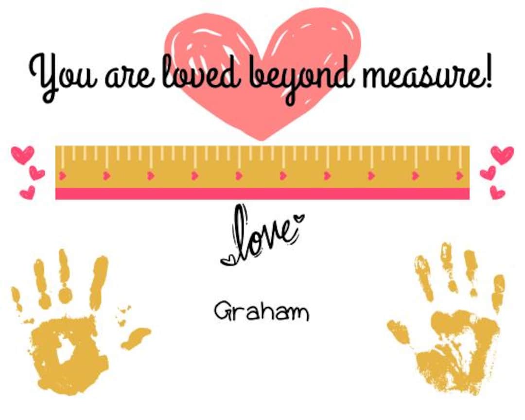 Loved Beyond Measure – Printable Handprint Craft (8.5 X 11 PDF ...