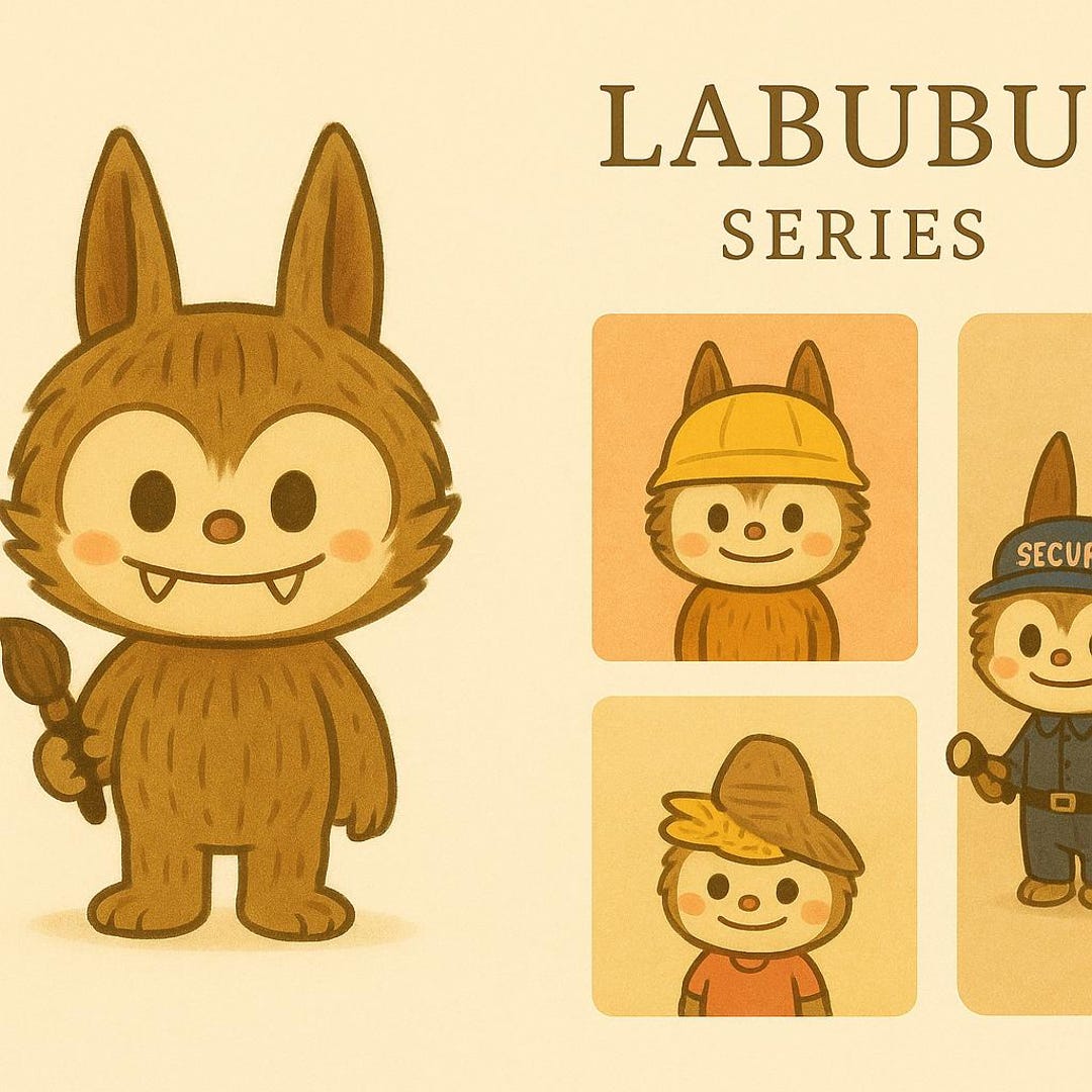 Labubu Series - Digital Poster Set | Cute Printable Wall Art A3 PDF - Etsy