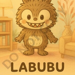 Labubu Series - Digital Poster Set | Cute Printable Wall Art A3 PDF - Etsy