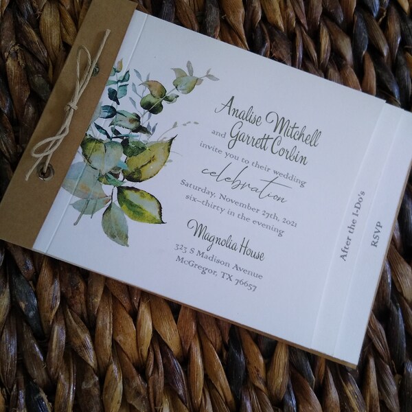 Booklet Invitation - Etsy
