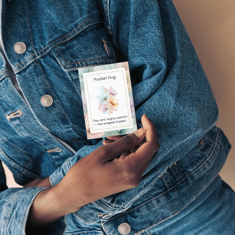 Pocket Hug Cards | 8 Printable Mini Hug Notes | Heart & Floral Designs ...