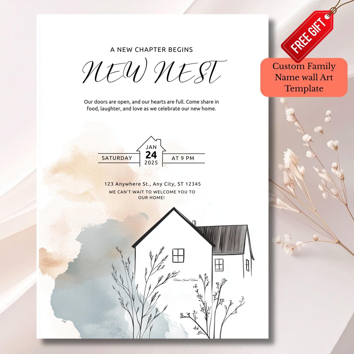 Editable Housewarming Invitation | Digital Download | Printable PDF ...