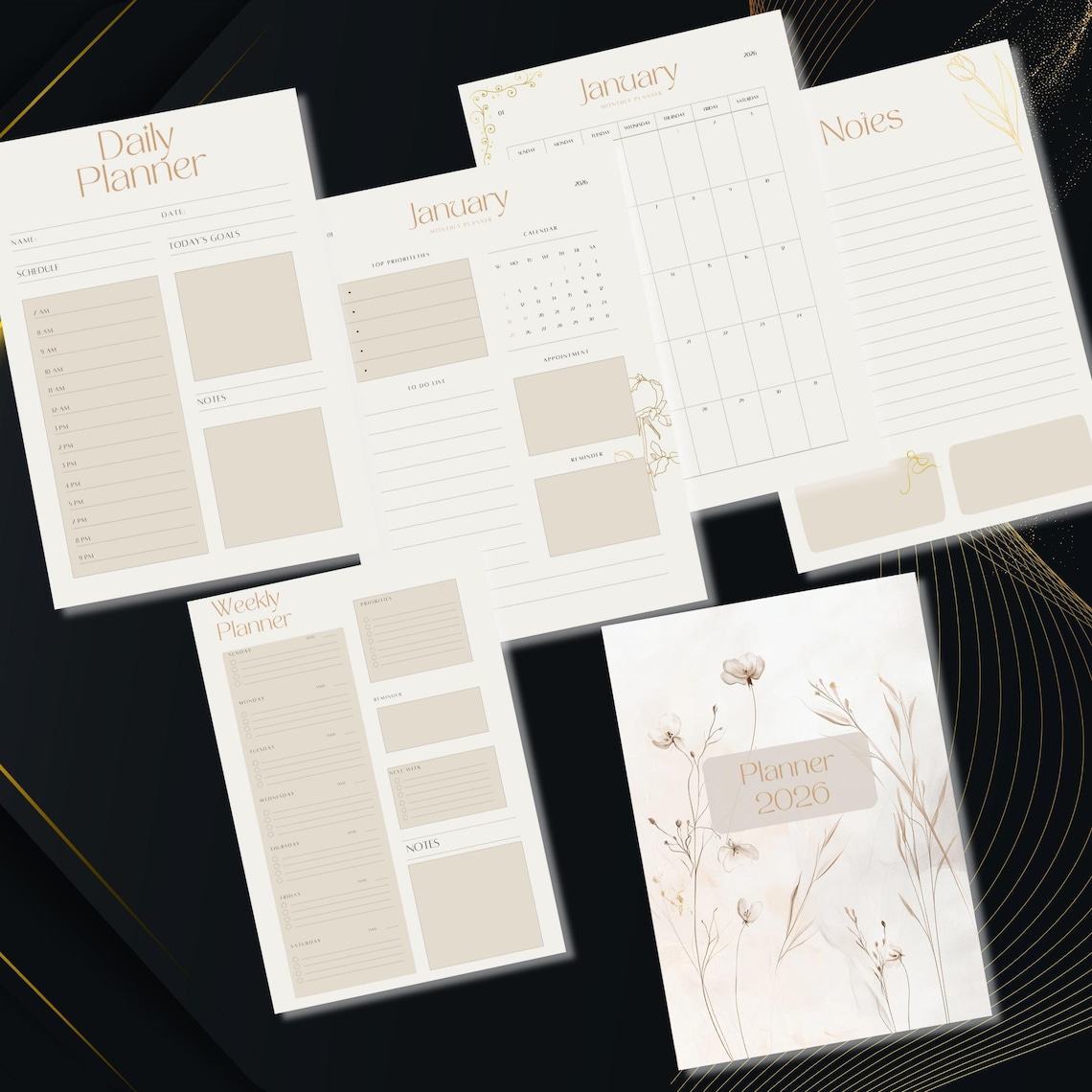 2026 Printable Planner Template | Daily, Weekly, Monthly Planner| Good ...