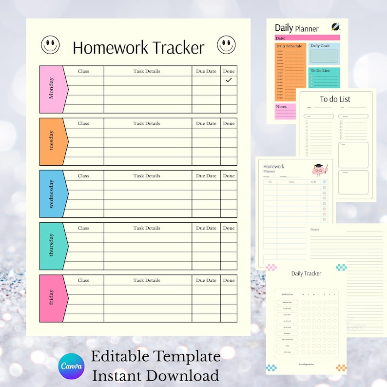Digital Planner, Assignment Tracker, Habit Tracker, Daily Planner ...