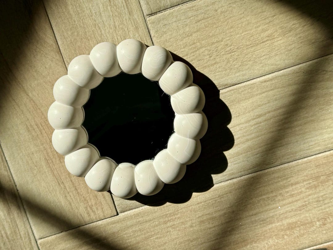 Mirrored Bubble Coaster Tray: Handmade Modern Vanity Tray, Jesmonite ...