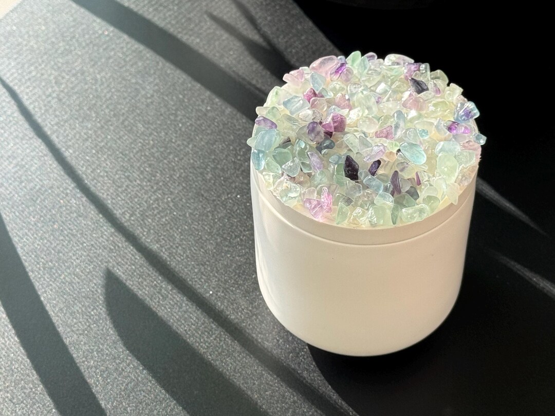 Storage Jar With Crushed Crystal Quartz Lid: Handmade Catch-all ...